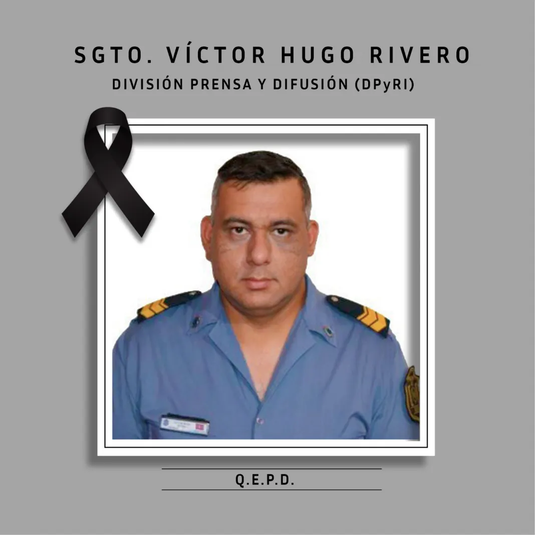 la Policía de Salta informa el deceso del Sargento Víctor Hugo Rivero